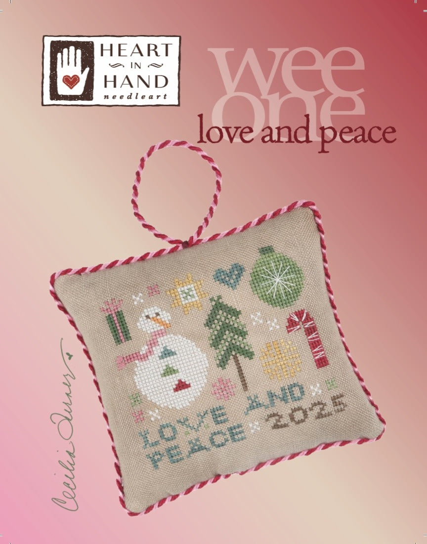 Wee One: Love and Peace – Heart in Hand Needleart